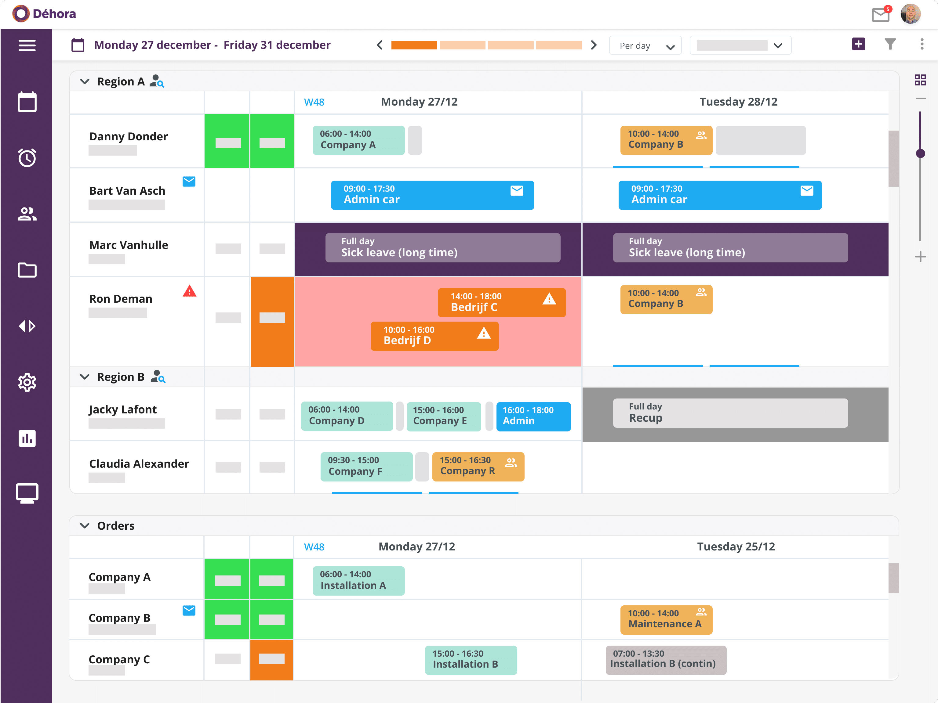 Personeelsplanning planning en WFM van techniekers - Planpoint